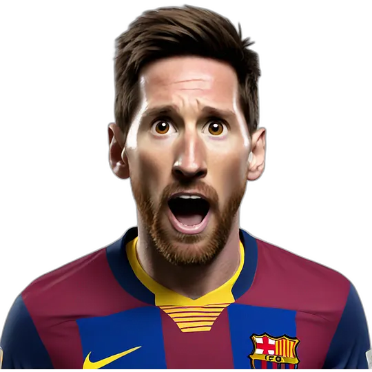 Messi Shocked emoji | AI Emoji Generator