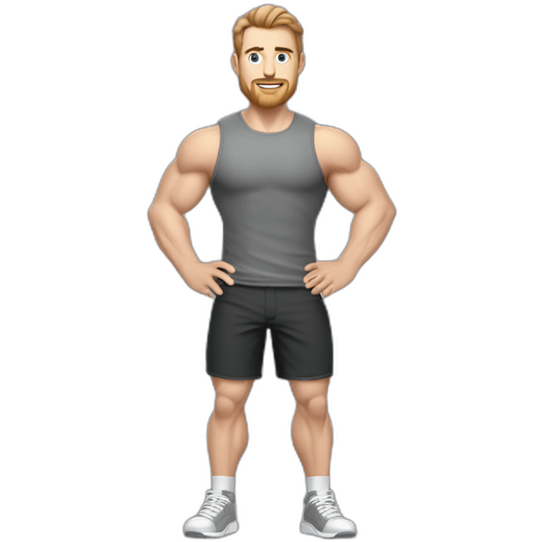 Full height Pale skinned muscular man With Realistic eyes and mouth ...