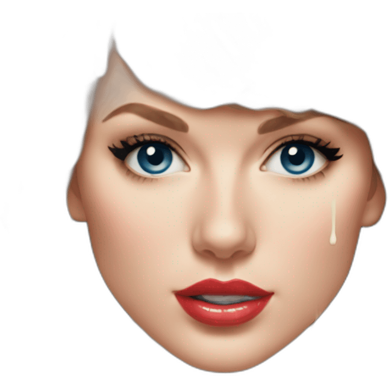 taylor-swift-selfie-milk-on-face-dripping emoji | AI Emoji Generator