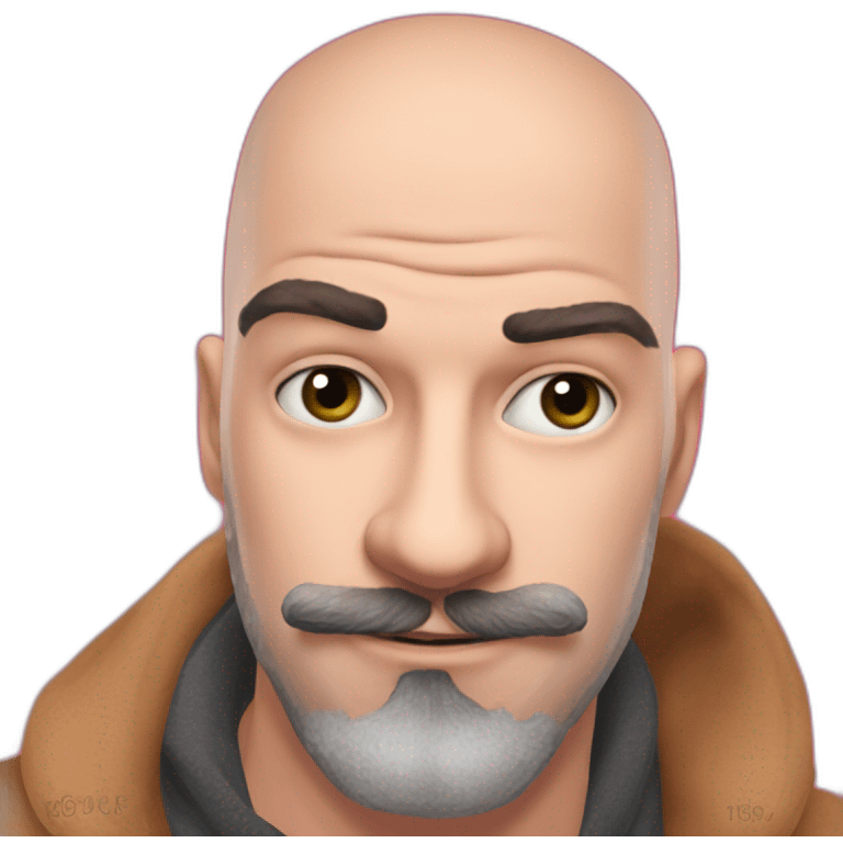 beard and bald male focus emoji | AI Emoji Generator