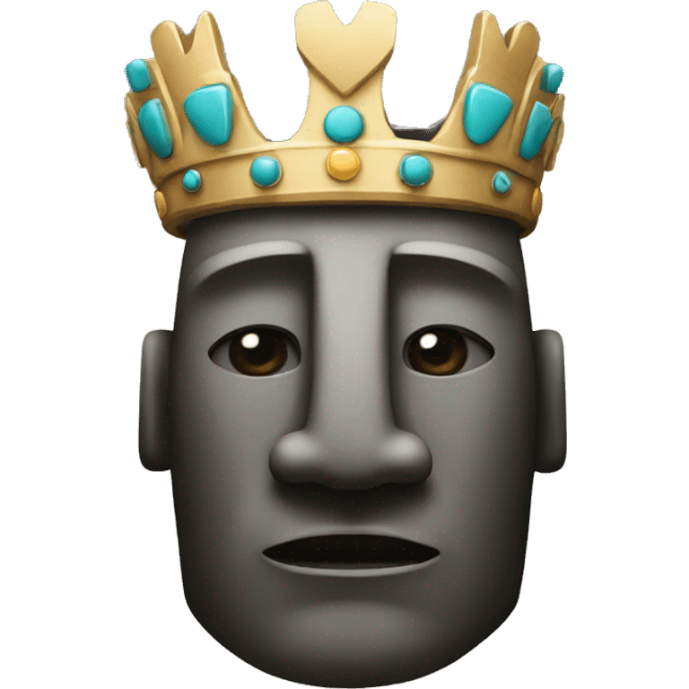 moai with crown emoji | AI Emoji Generator