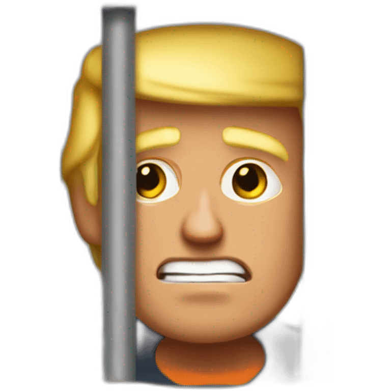 trump-in-jail-cell emoji | AI Emoji Generator