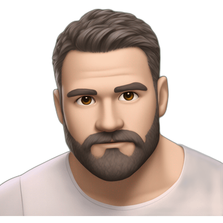 confident muscular bearded portrait emoji | AI Emoji Generator