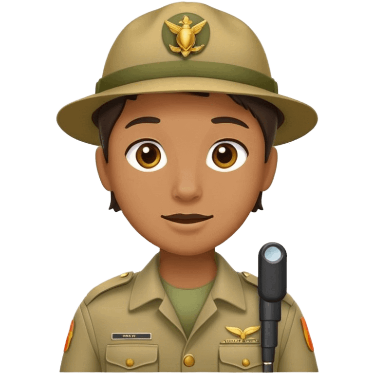 safari guide talking emoji | AI Emoji Generator