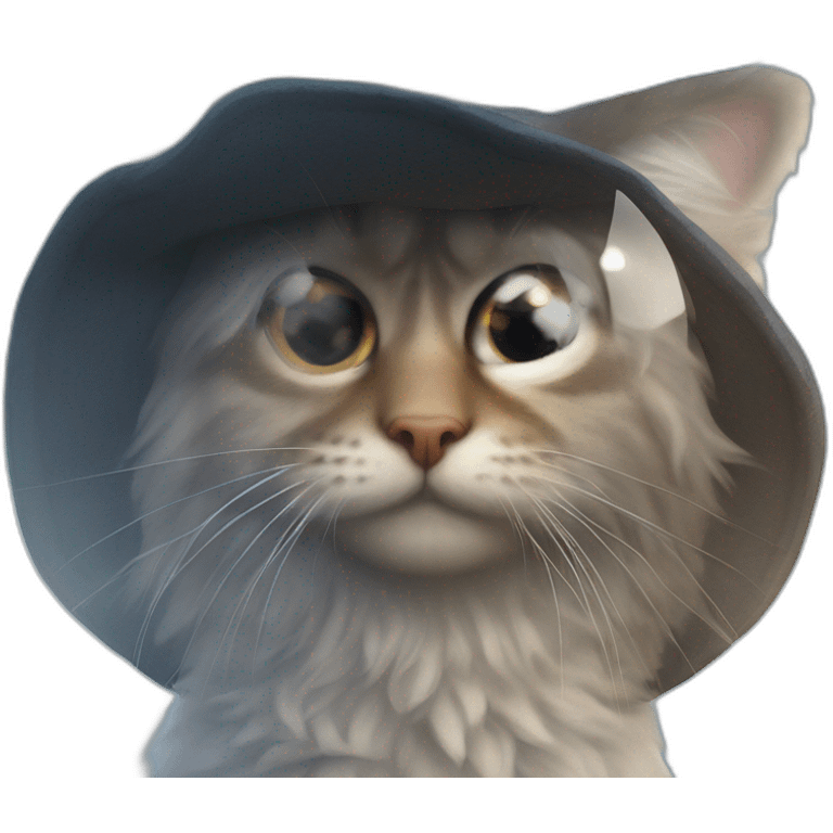 curious cat in hat emoji | AI Emoji Generator