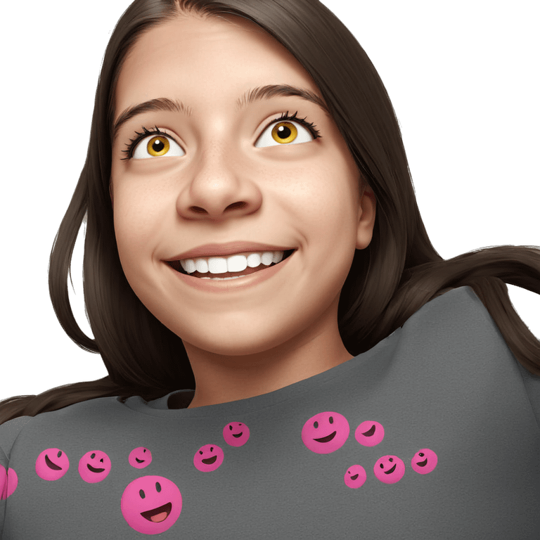 happy girl portrait smiling emoji | AI Emoji Generator