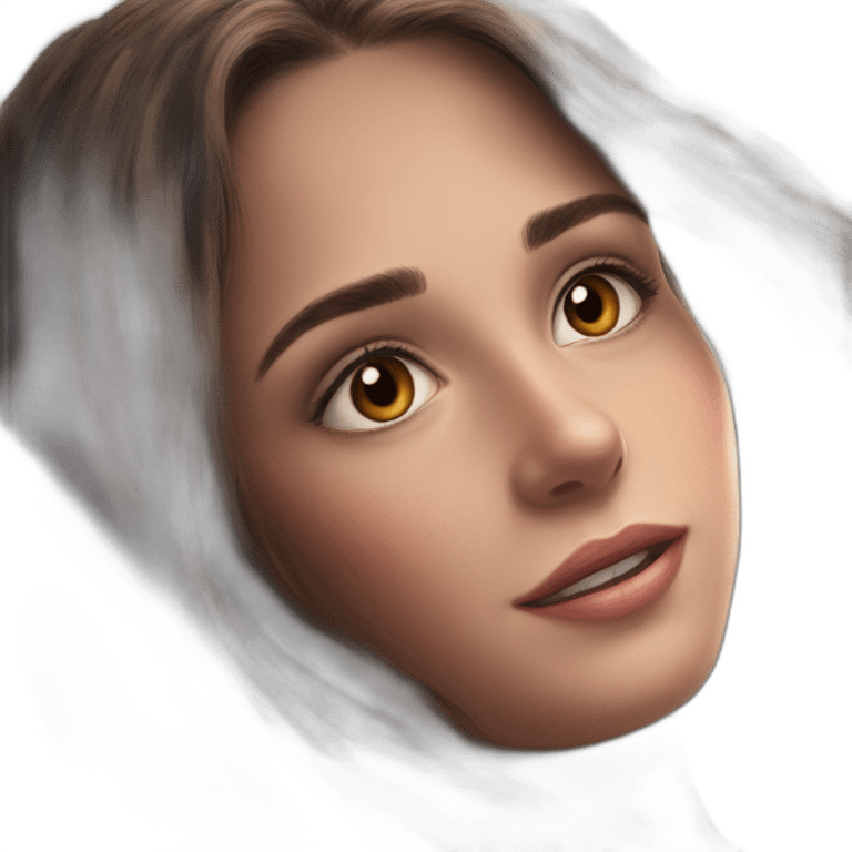 dreamy girl portrait emoji | AI Emoji Generator