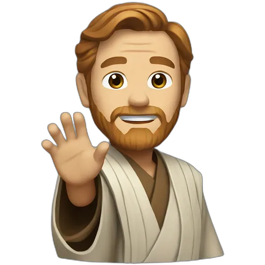 Obi wan waving emoji | AI Emoji Generator