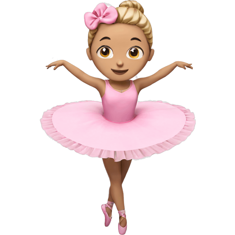 smiling ballerina in pink dress emoji | AI Emoji Generator