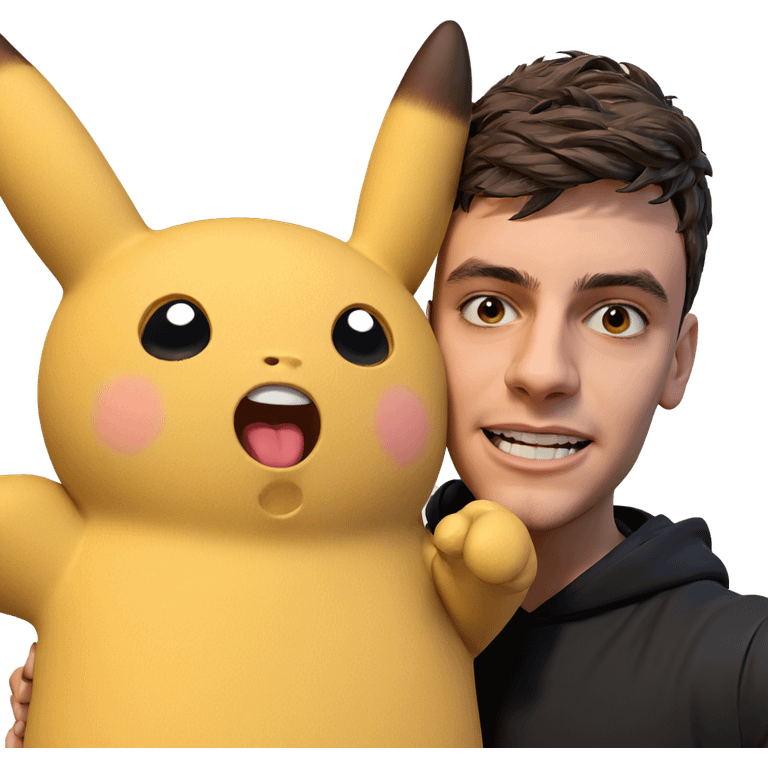 smiling boy with pikachu emoji | AI Emoji Generator