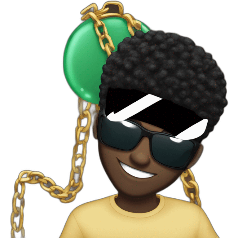 cool guy in chains. emoji | AI Emoji Generator