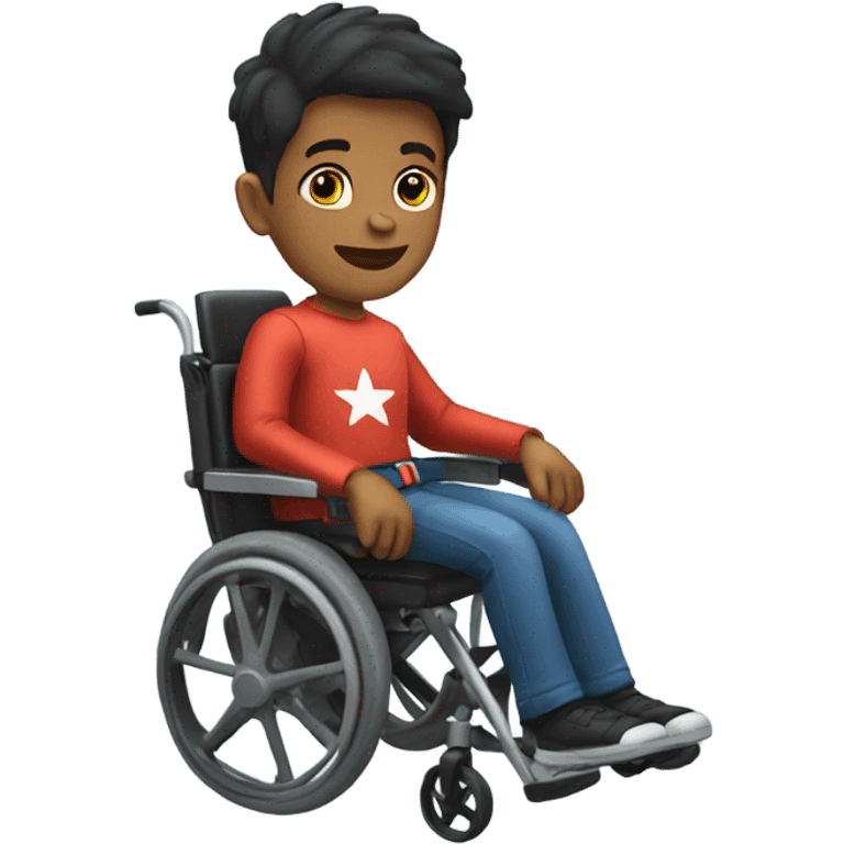 Boy in a rocket wheelchair emoji | AI Emoji Generator