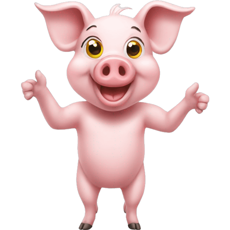 smiling pig on white background emoji | AI Emoji Generator