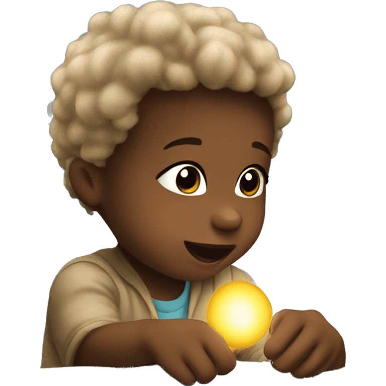 Toddler watching zoo lights emoji | AI Emoji Generator