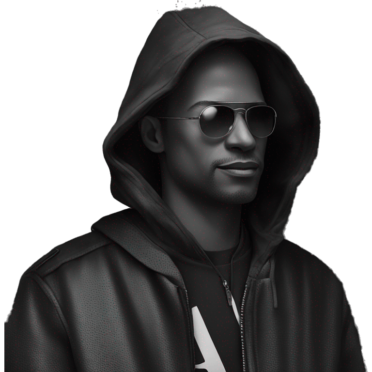 cool guy in monochrome fashion emoji | AI Emoji Generator