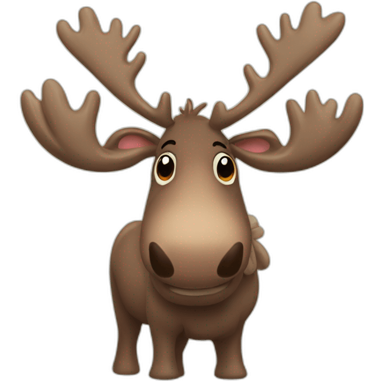 2d cute cartoon moose emoji | AI Emoji Generator