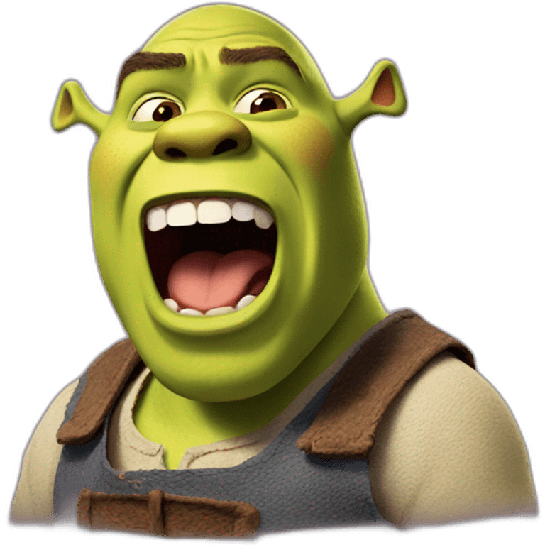 shrek yawning emoji | AI Emoji Generator